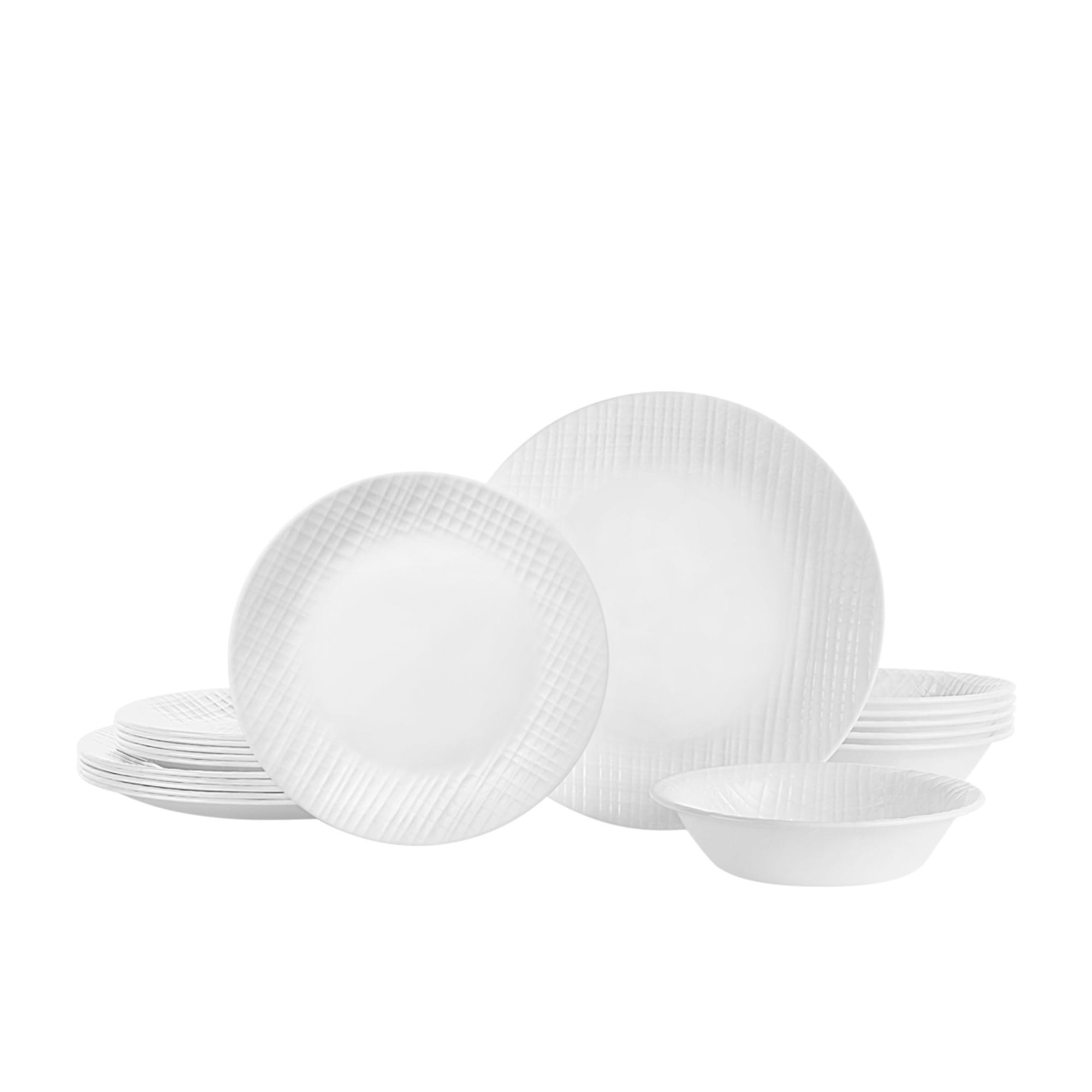 Corelle Vitrelle Dinner Set 18pc Linen Weave | Kitchen Warehouse™