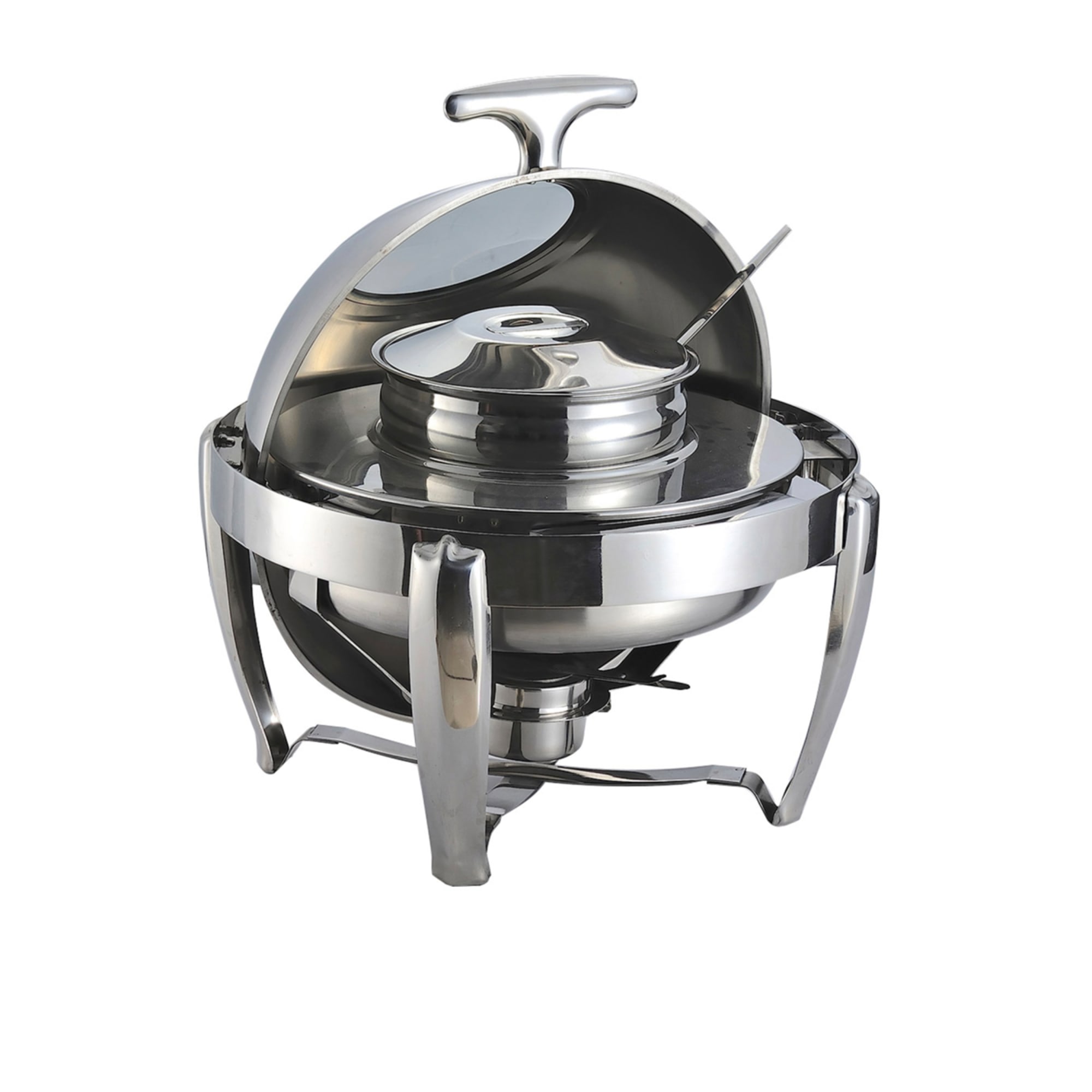 SOGA Round Stainless Steel Soup Chafing Dish with Roll Top | Kitchen ...
